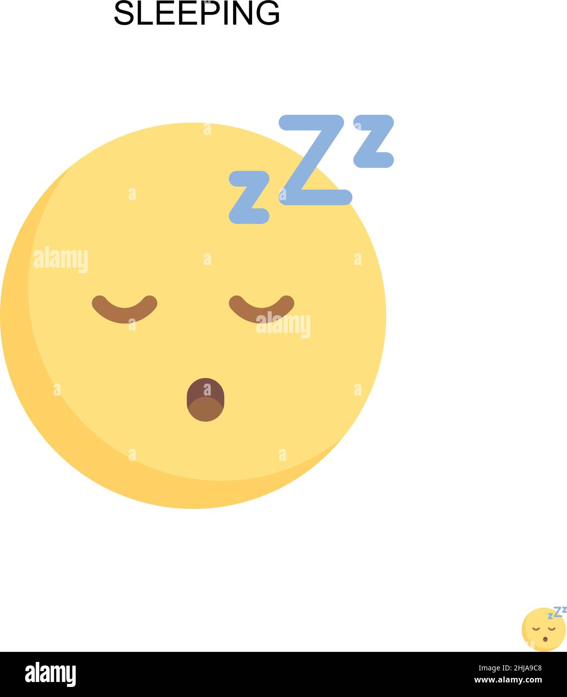 Sleeping Simple vector icon. Illustration symbol design template for ...