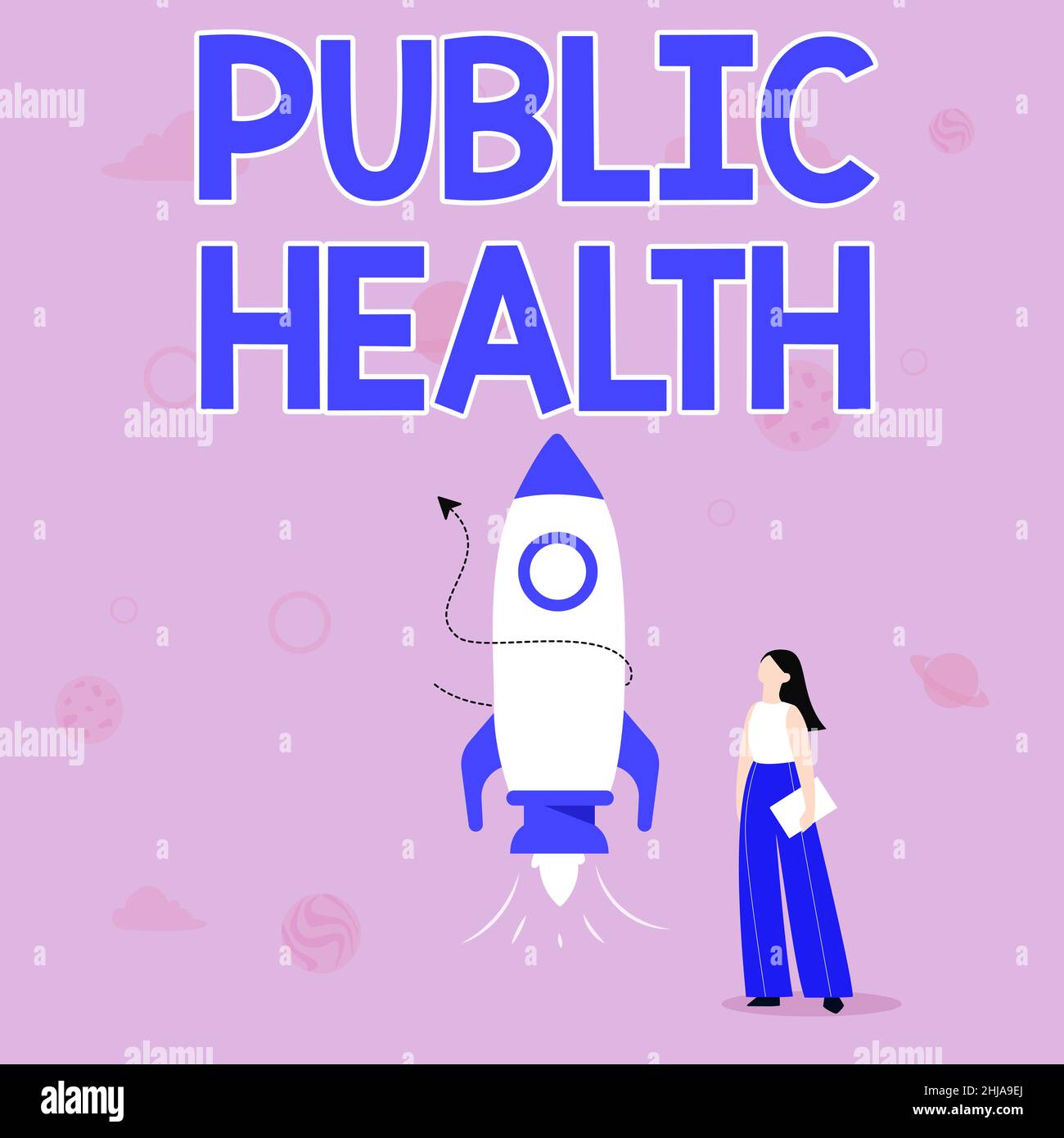 Sign displaying Public Health. Word Written on science of protecting ...