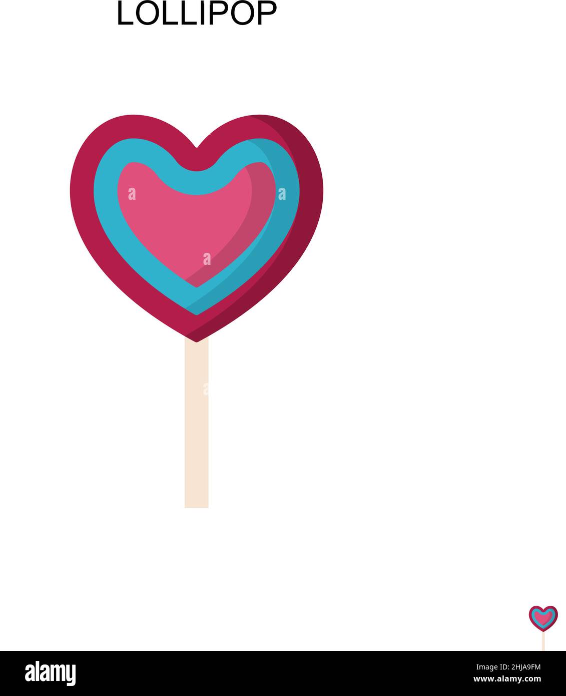 Lollipop Simple vector icon. Illustration symbol design template for ...