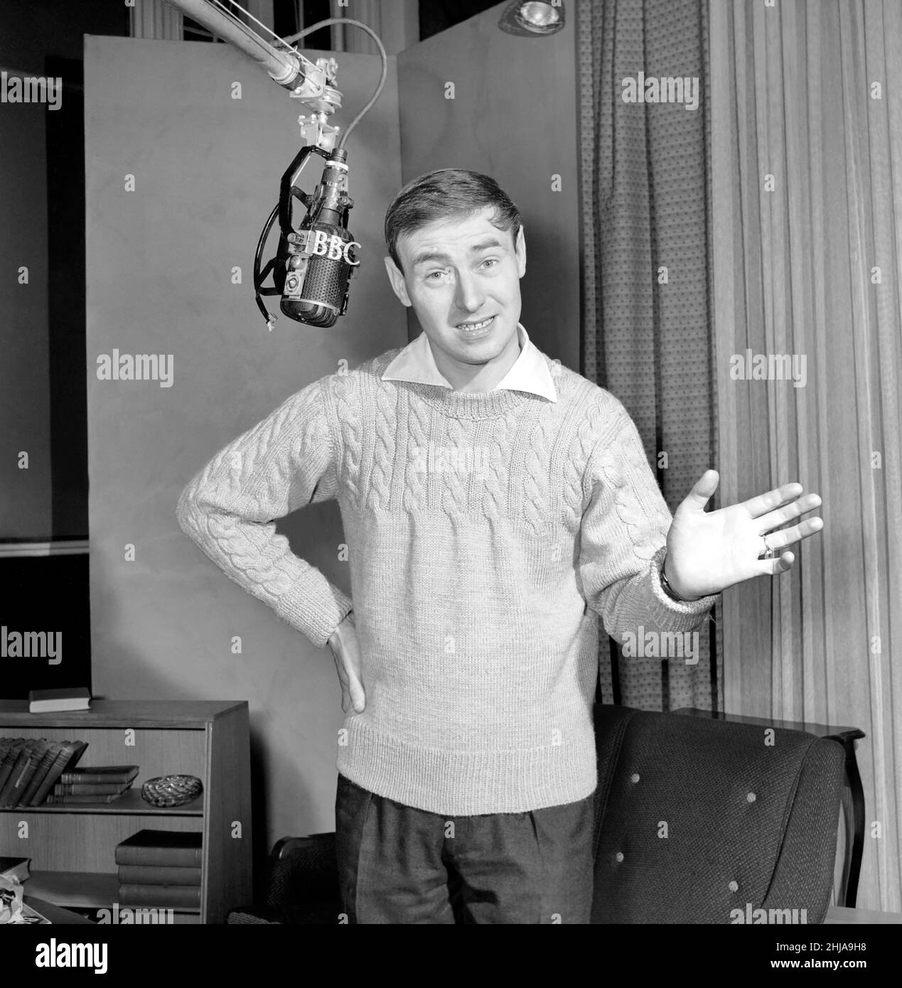 Actor Bill Maynard seen here in the BBC West London Studios, 1964 Stock ...