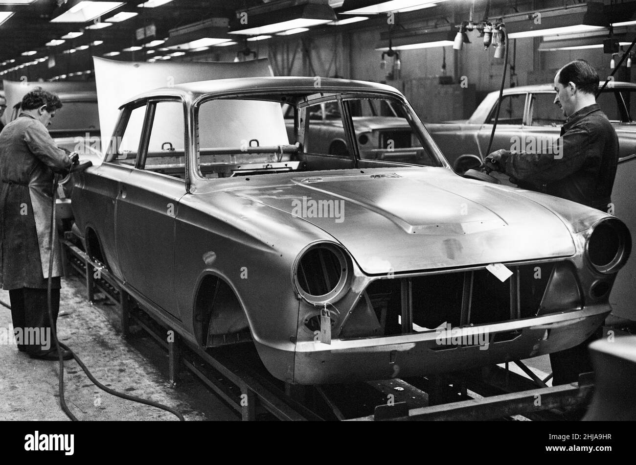 General scenes inside the Ford motor factory in Dagenham, Essex showing ...