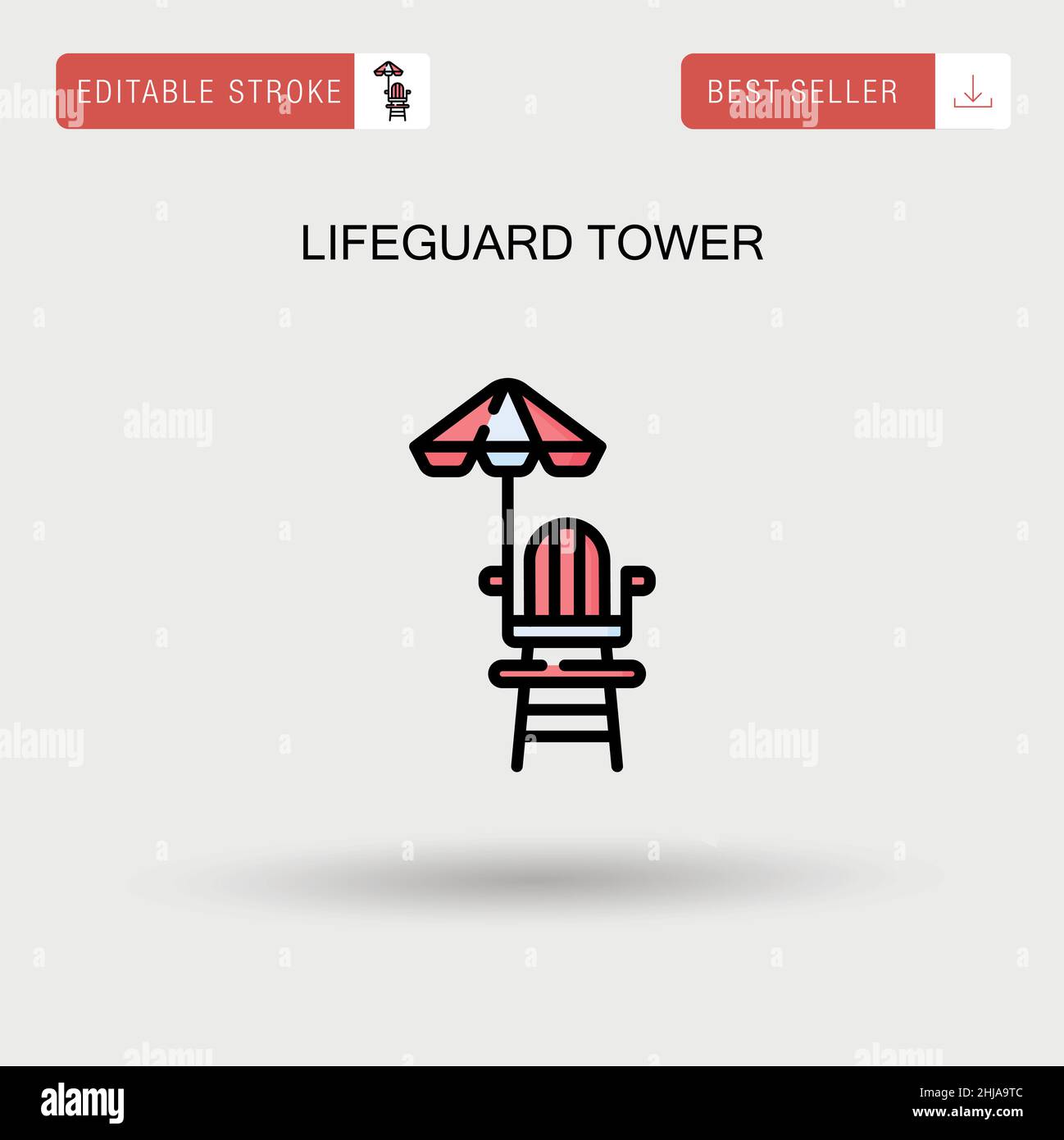 Lifeguard tower illustration hi-res stock photography and images - Alamy