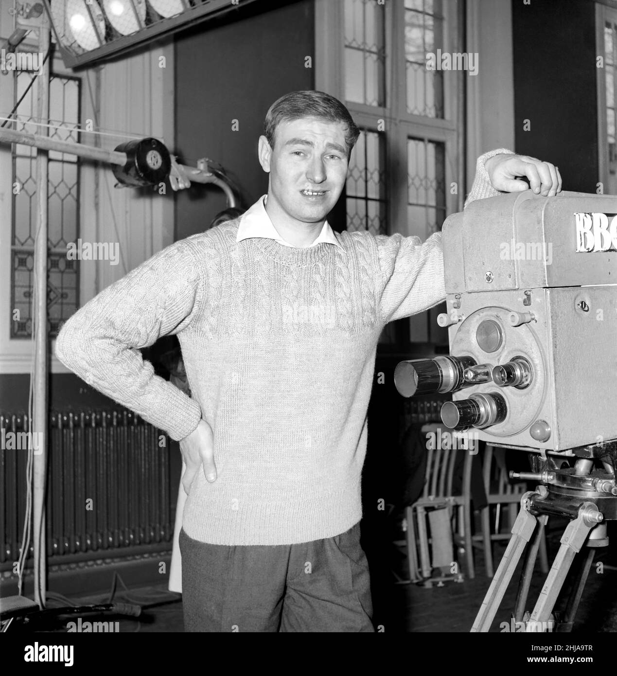 Actor Bill Maynard seen here in the BBC West London Studios, 1964 Stock ...