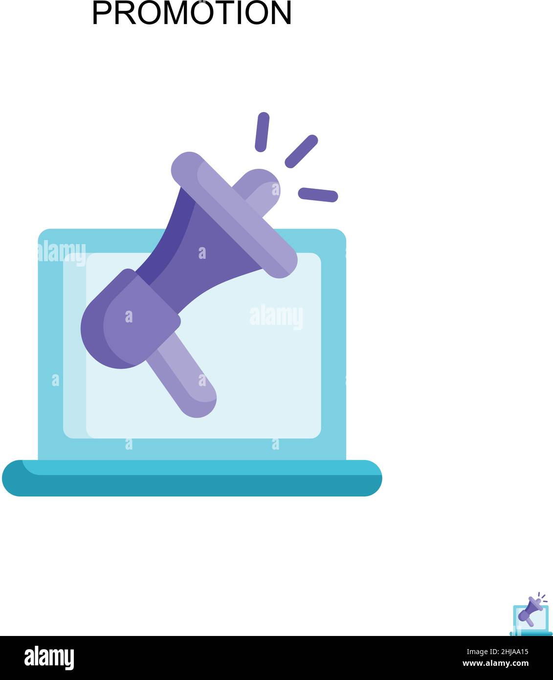 Promotion Simple vector icon. Illustration symbol design template for ...