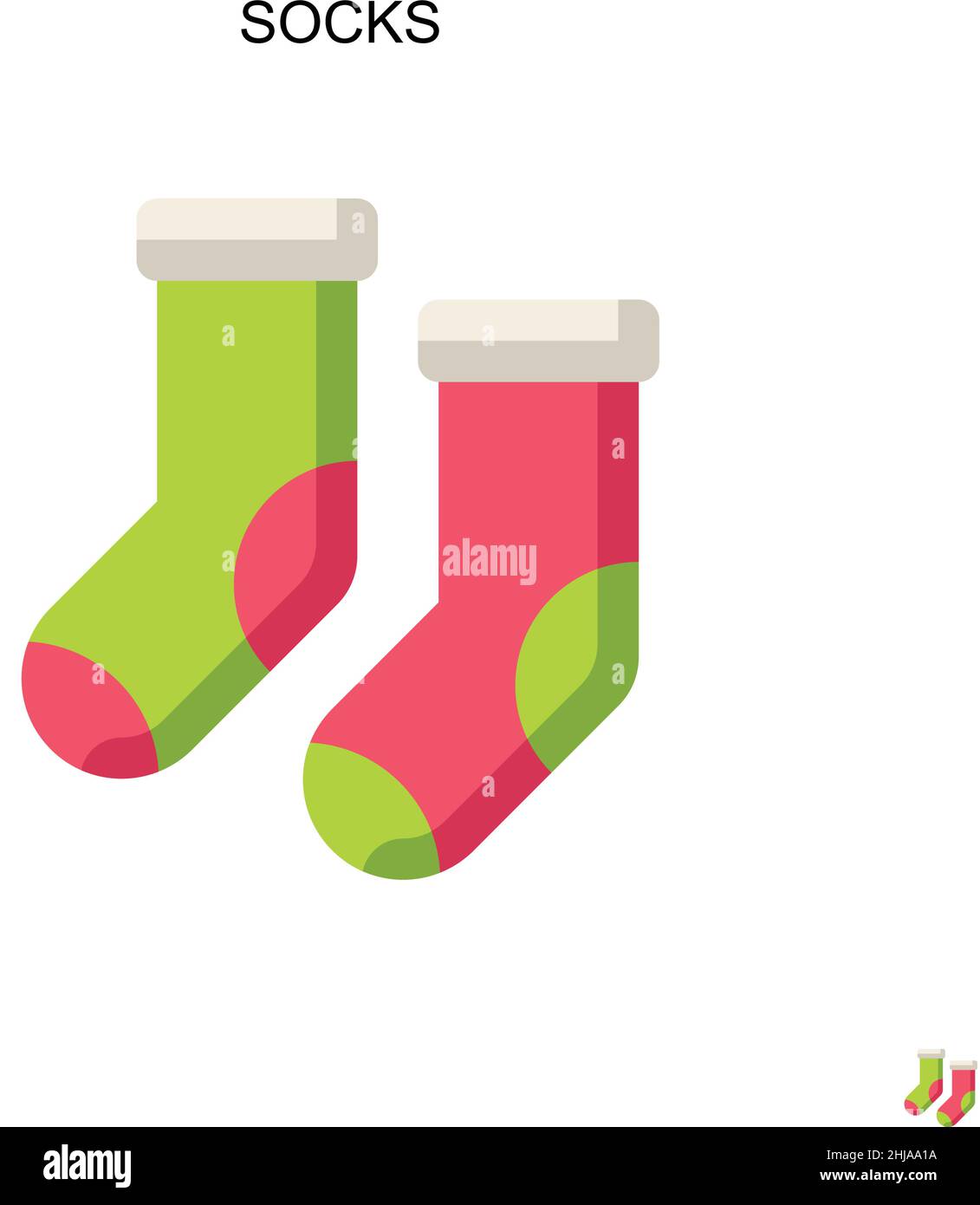Socks Simple vector icon. Illustration symbol design template for web ...