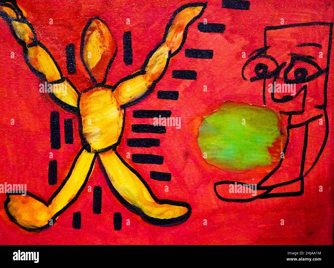 figure drawing with red Stock Photo - Alamy