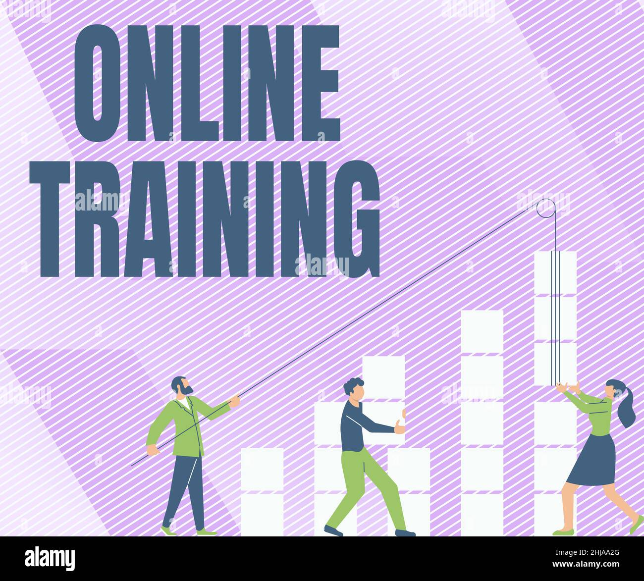 Conceptual caption Online Training. Business approach Computer based ...