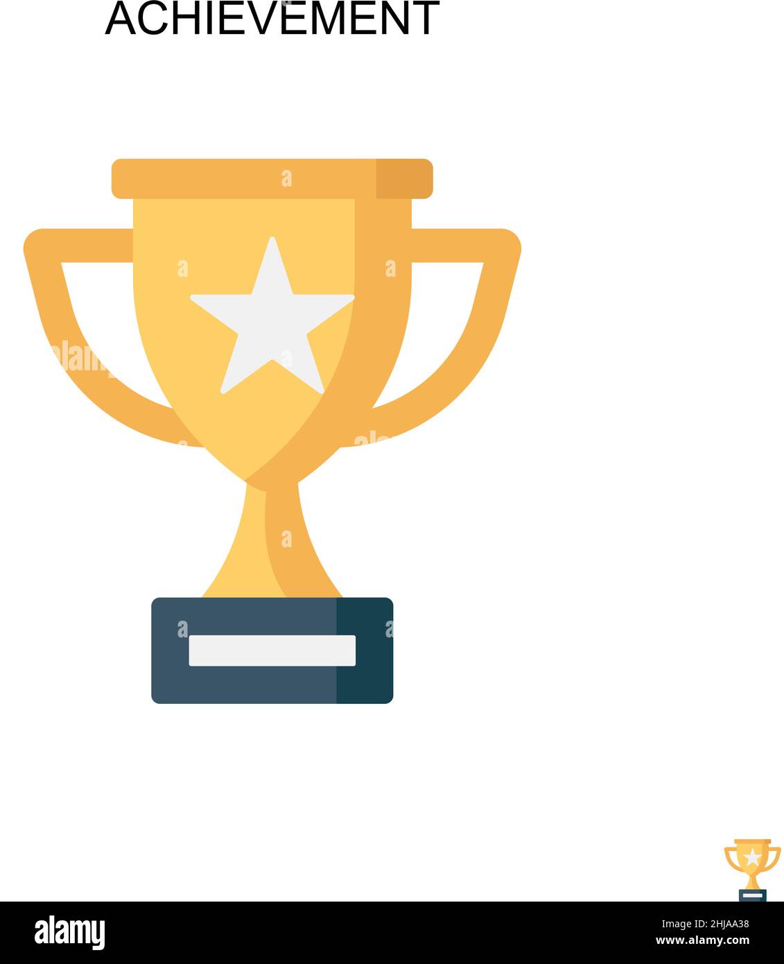 Achievement Simple vector icon. Illustration symbol design template for ...