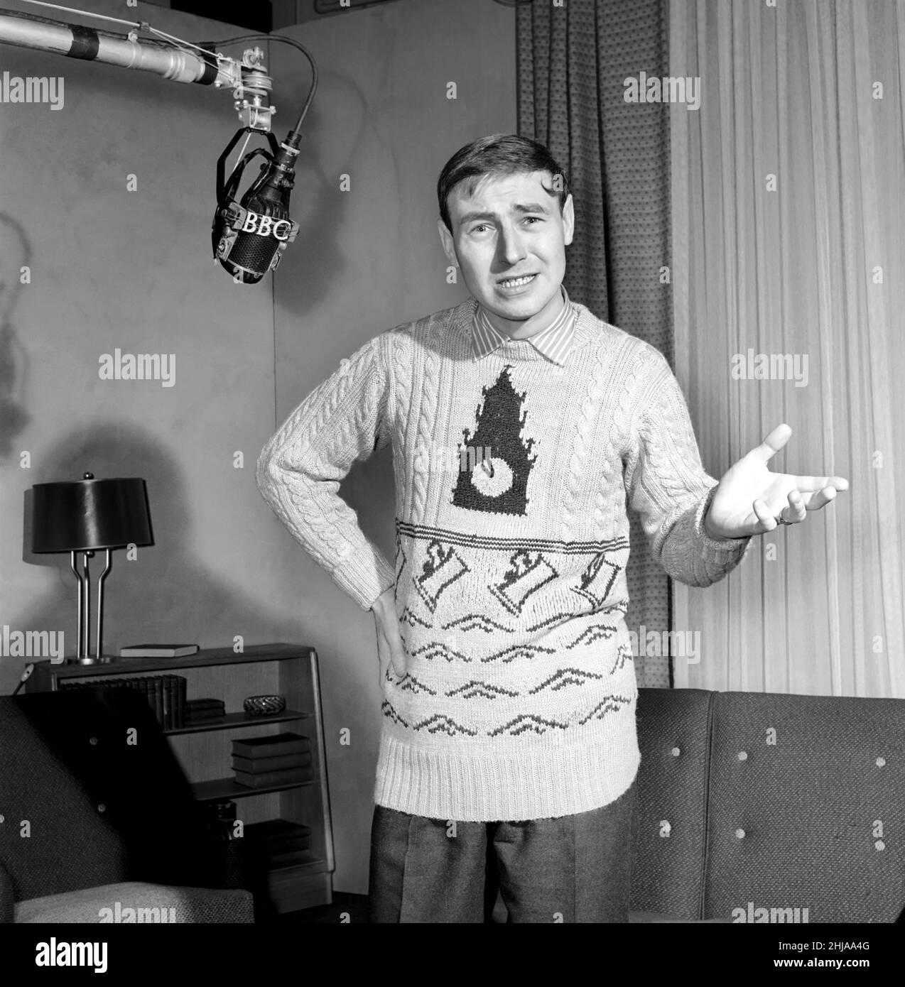 Actor Bill Maynard seen here in the BBC West London Studios, 1964 Stock ...