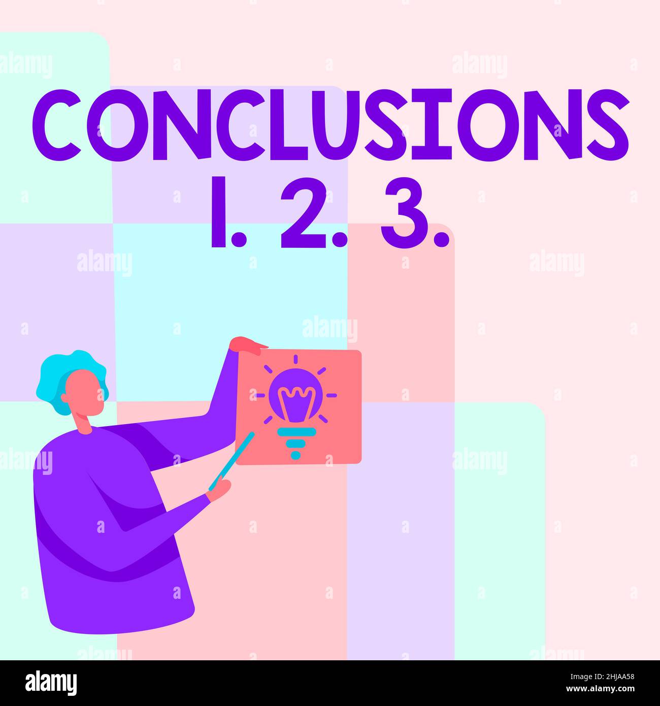 Text caption presenting Conclusions 1. 2. 3.. Business approach Lists ...