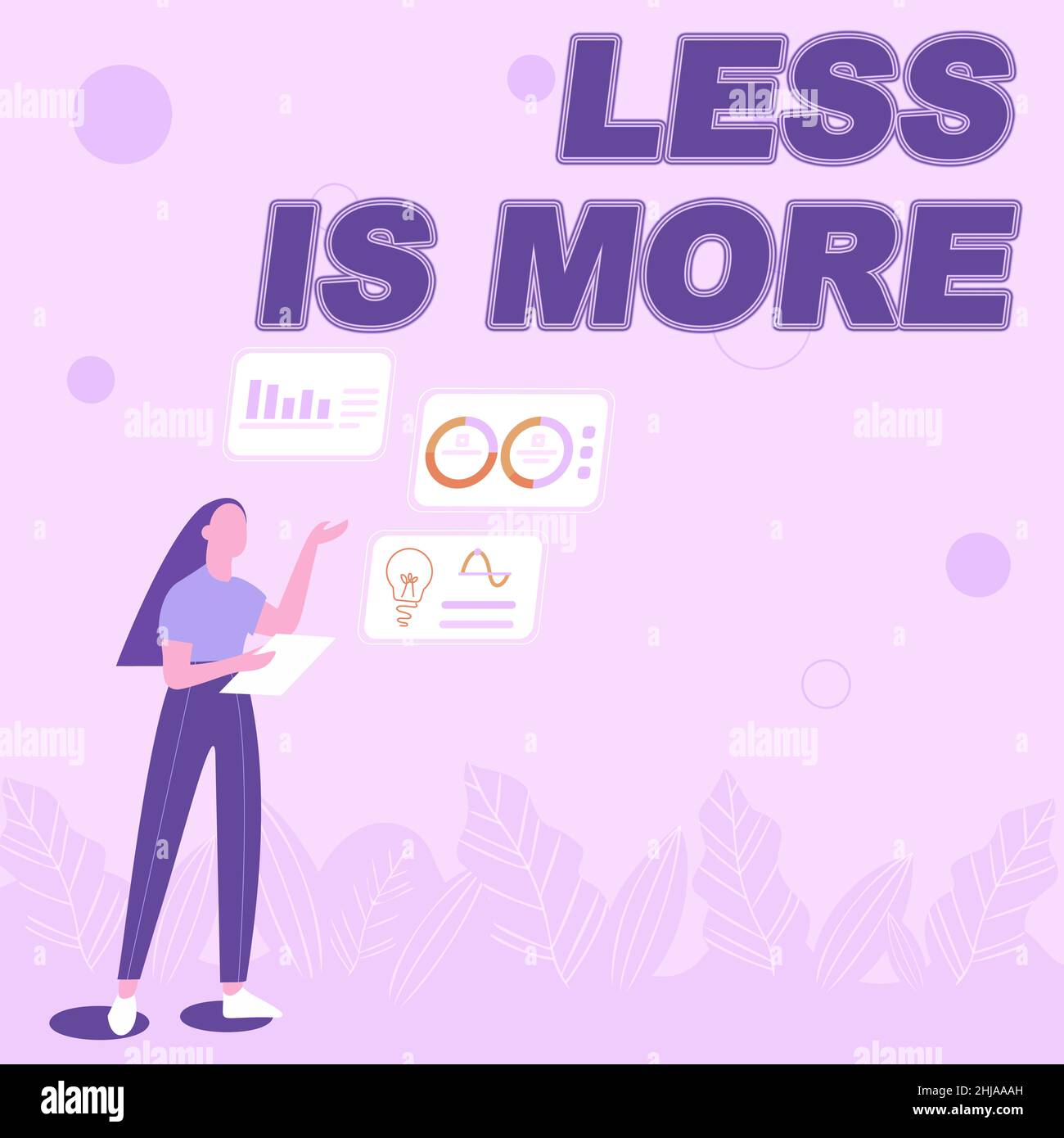 Handwriting text Less Is More. Business showcase used to express a ...