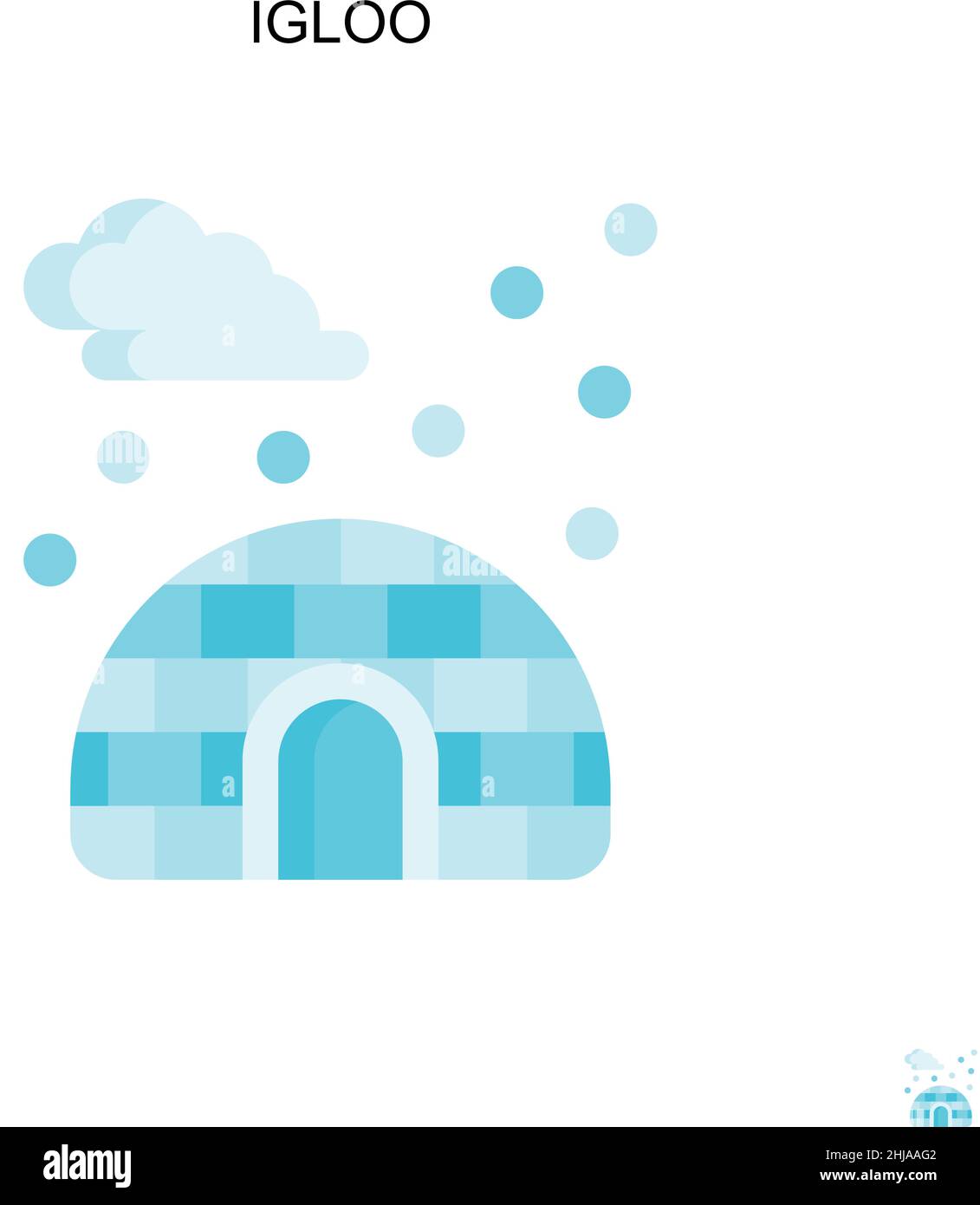 Igloo Simple vector icon. Illustration symbol design template for web ...