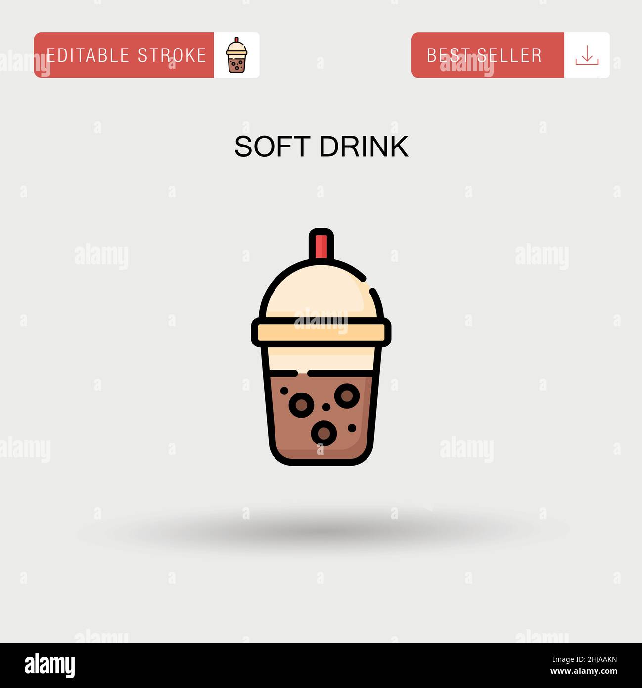 Soft drink Simple vector icon Stock Vector Image & Art - Alamy