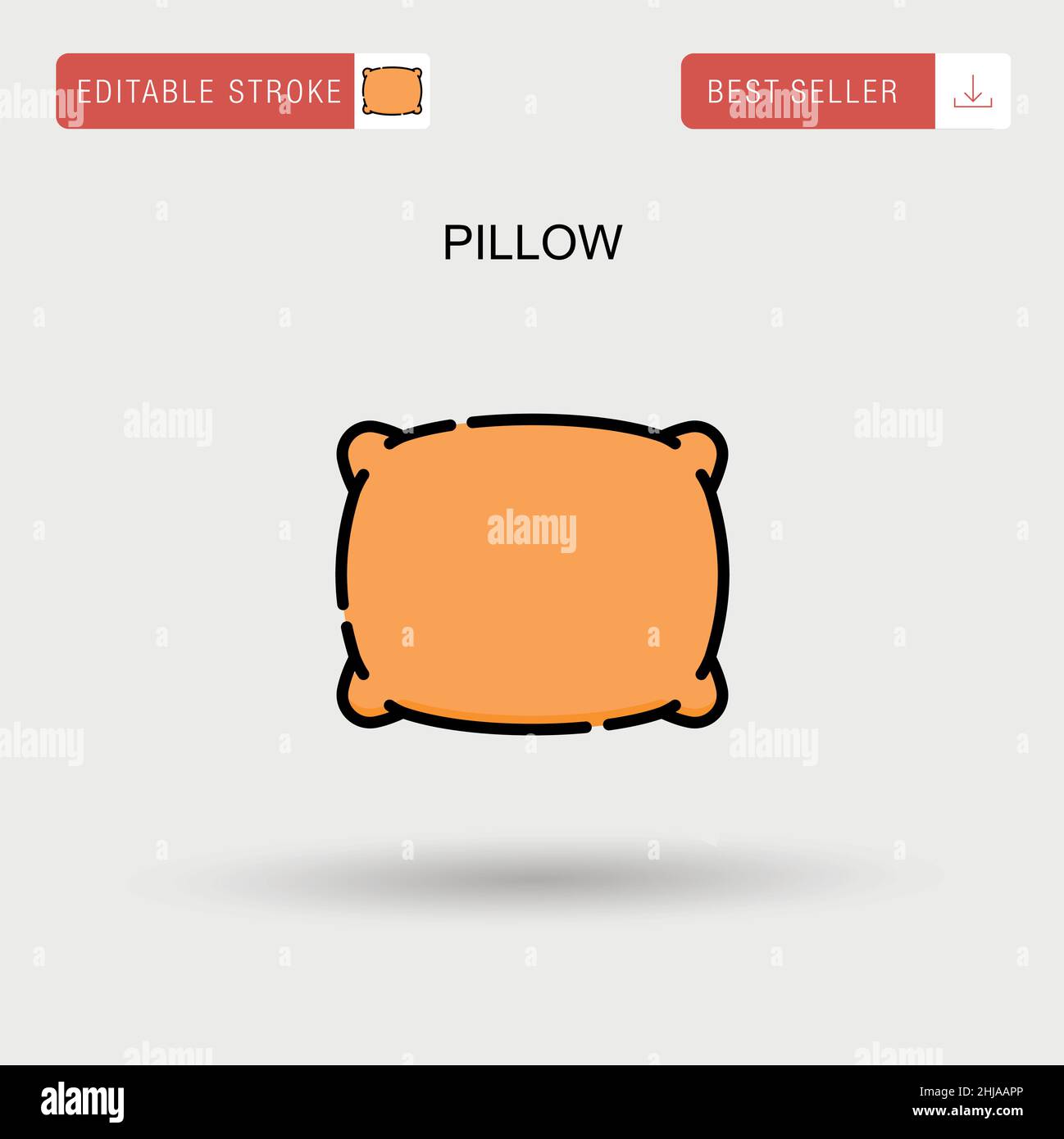 Pillow Simple vector icon Stock Vector Image & Art - Alamy