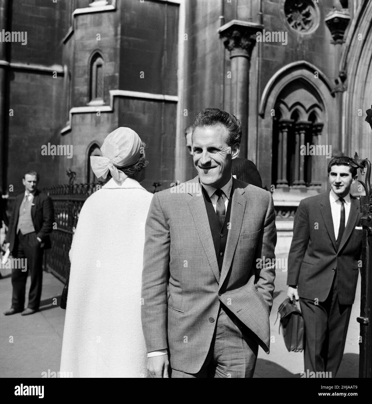 Television presenter Bruce Forsyth outside the High Court after coming ...