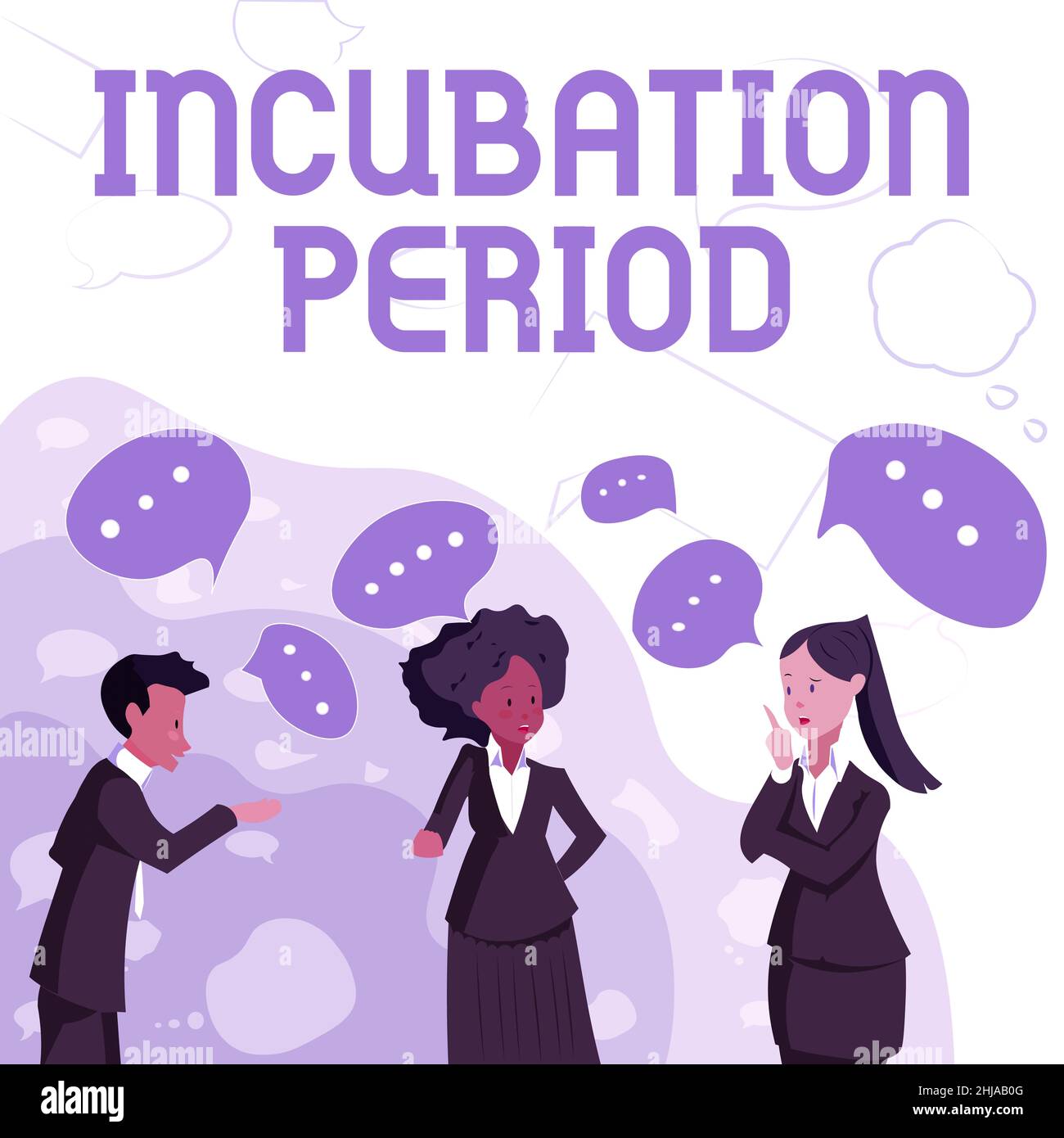 Hand writing sign Incubation Period. Business overview time elapsed ...