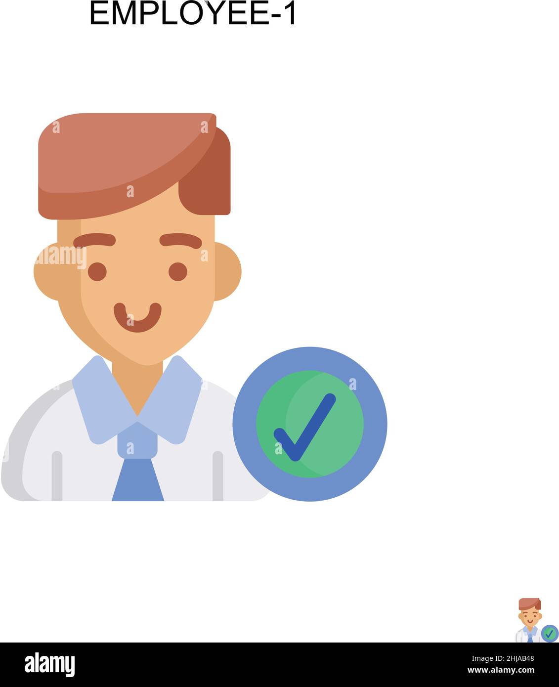 Employee-1 Simple vector icon. Illustration symbol design template for ...