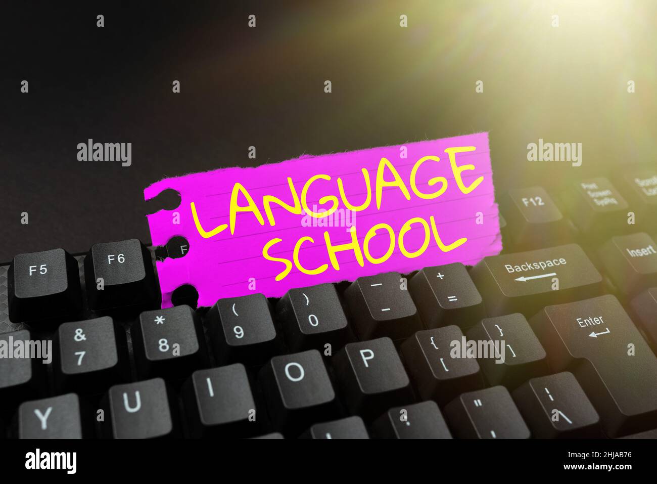 Conceptual display Language School. Concept meaning educational ...