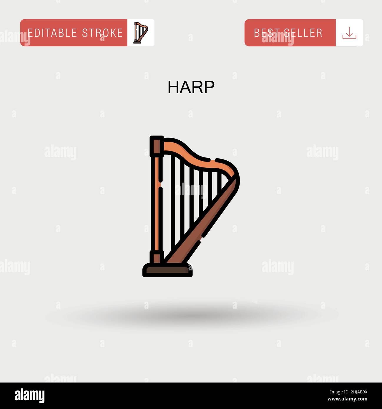Classic harp Stock Vector Images - Alamy