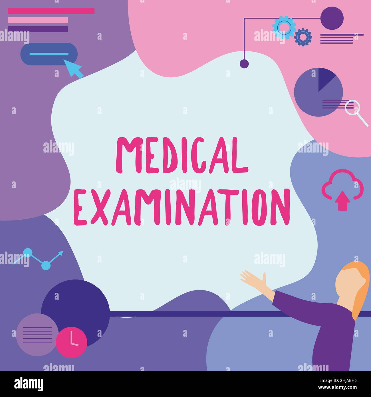 Hand writing sign Medical Examination. Business overview the ...