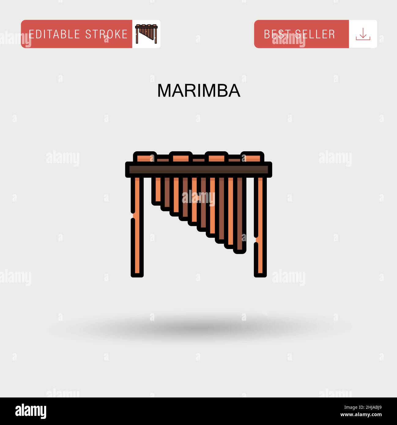 Marimba Simple vector icon Stock Vector Image & Art - Alamy
