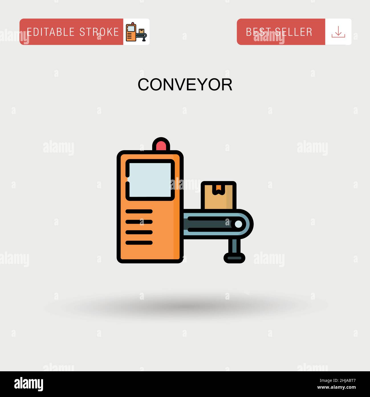 Automatic packaging machine conveyor belt Stock Vector Images - Alamy