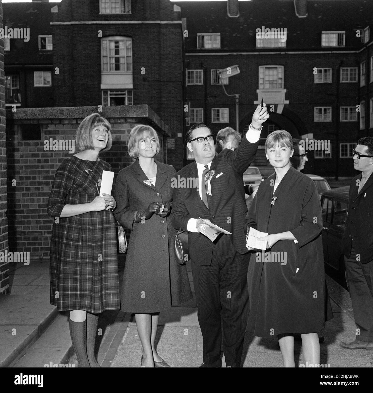 Labour candidate Ivor Richard, for the marginal seat of Barons Court ...