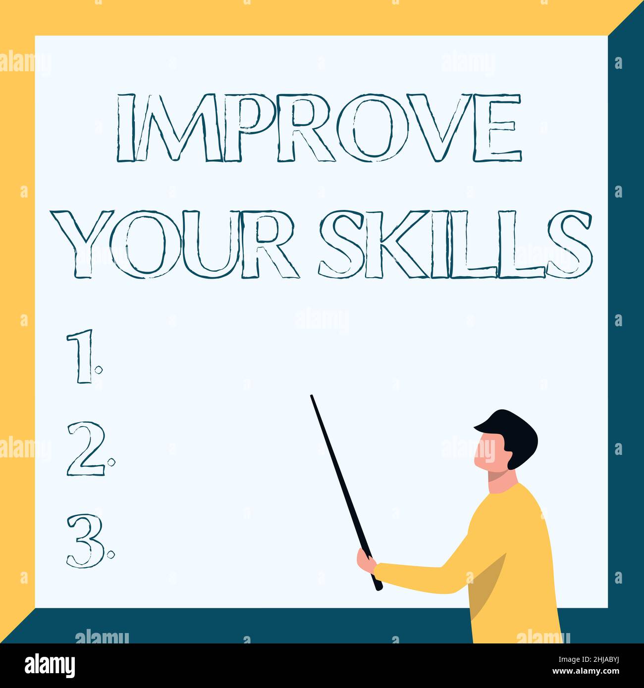 Text showing inspiration Improve Your Skills. Concept meaning Learn ...