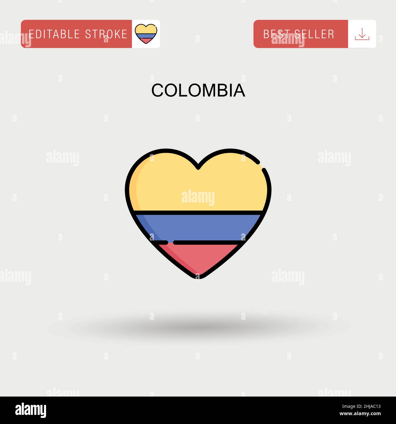 Colombia Simple vector icon Stock Vector Image & Art - Alamy