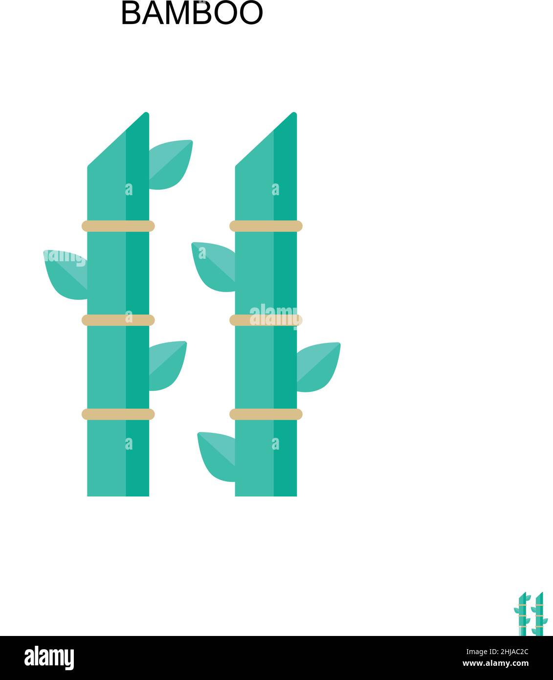 Bamboo Simple Vector Icon Illustration Symbol Design Template For Web Mobile Ui Element Stock