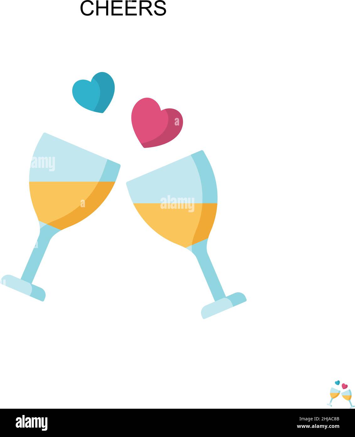 Cheers Simple vector icon. Illustration symbol design template for web ...