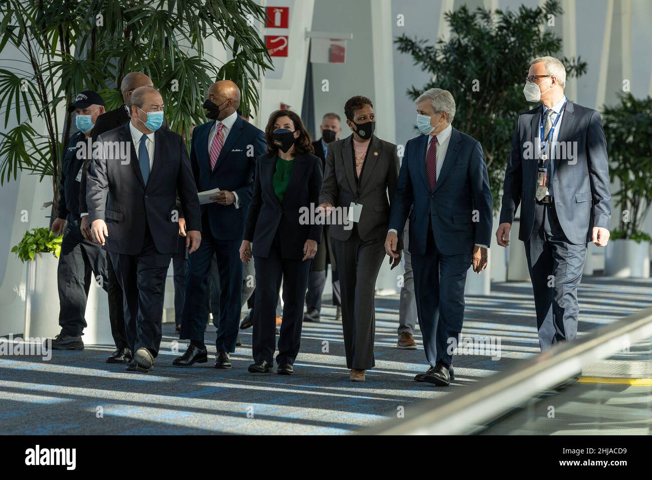 Port Authority Chairman Kevin O'Toole, Mayor Eric Adams, Governor Kathy ...