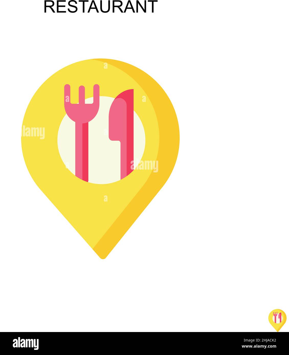 Restaurant Simple vector icon. Illustration symbol design template for ...