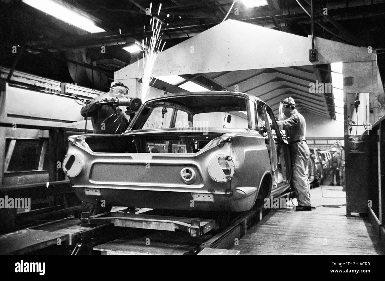 General scenes inside the Ford motor factory in Dagenham, Essex showing ...