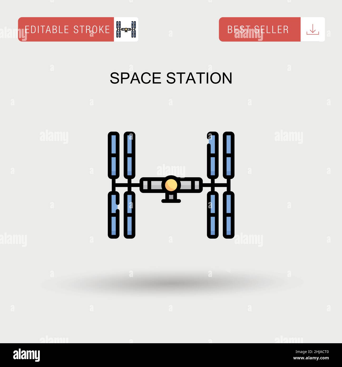 Space station Simple vector icon Stock Vector Image & Art - Alamy