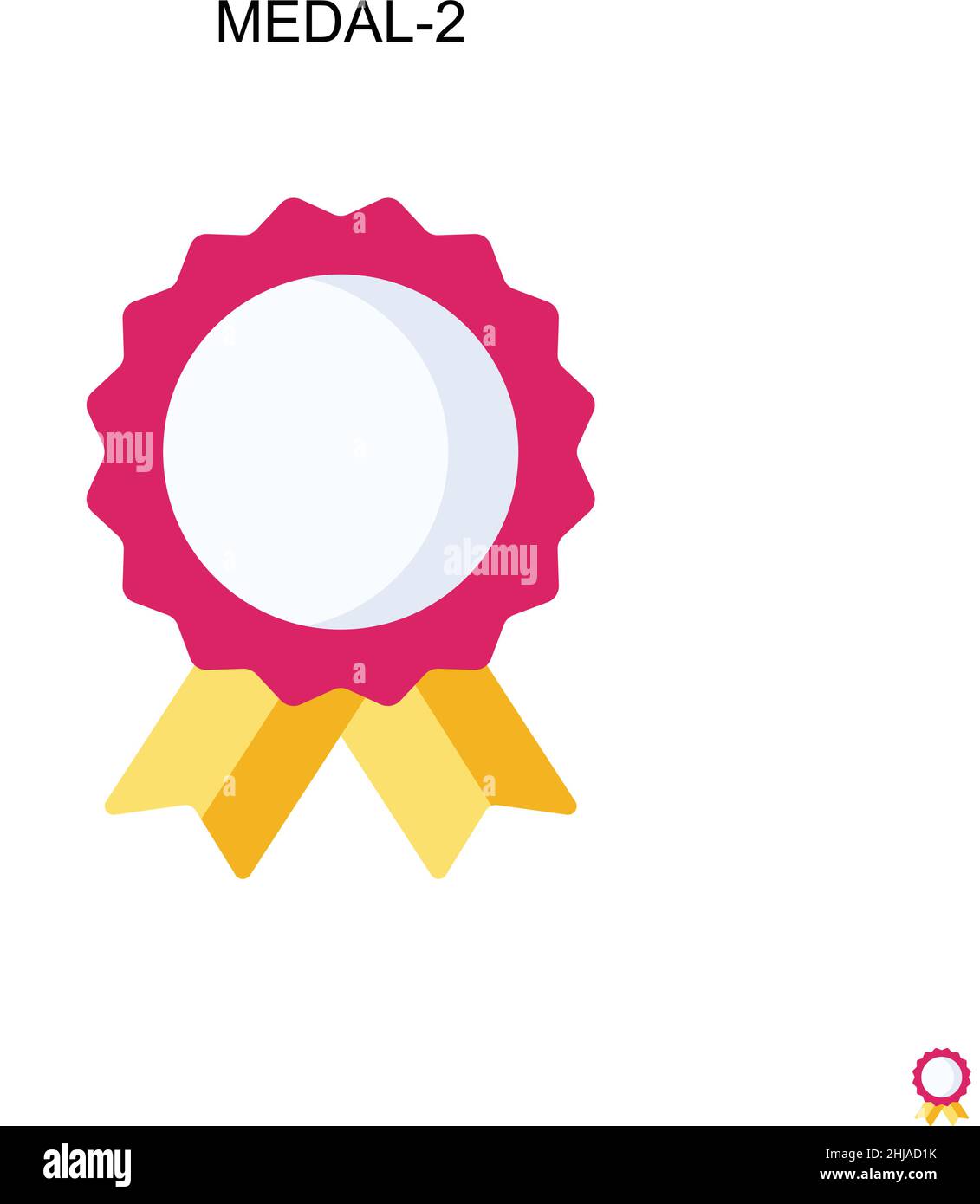 Medal-2 Simple vector icon. Illustration symbol design template for web ...