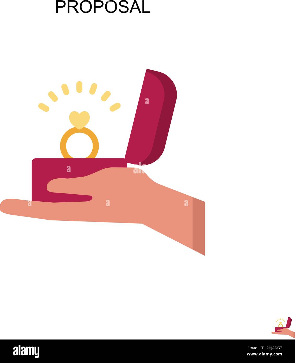 Proposal Simple vector icon. Illustration symbol design template for ...