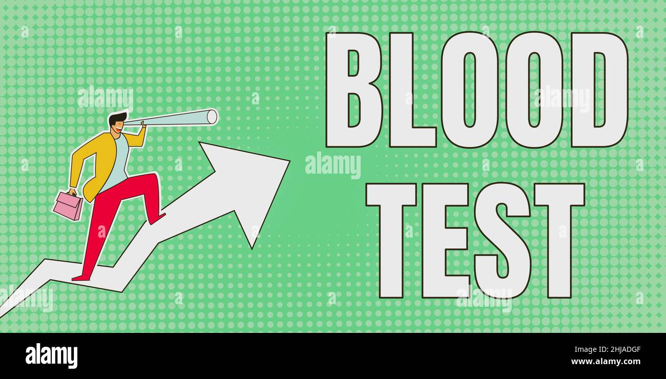 Text sign showing Blood Test. Business showcase Extracted blood sample ...