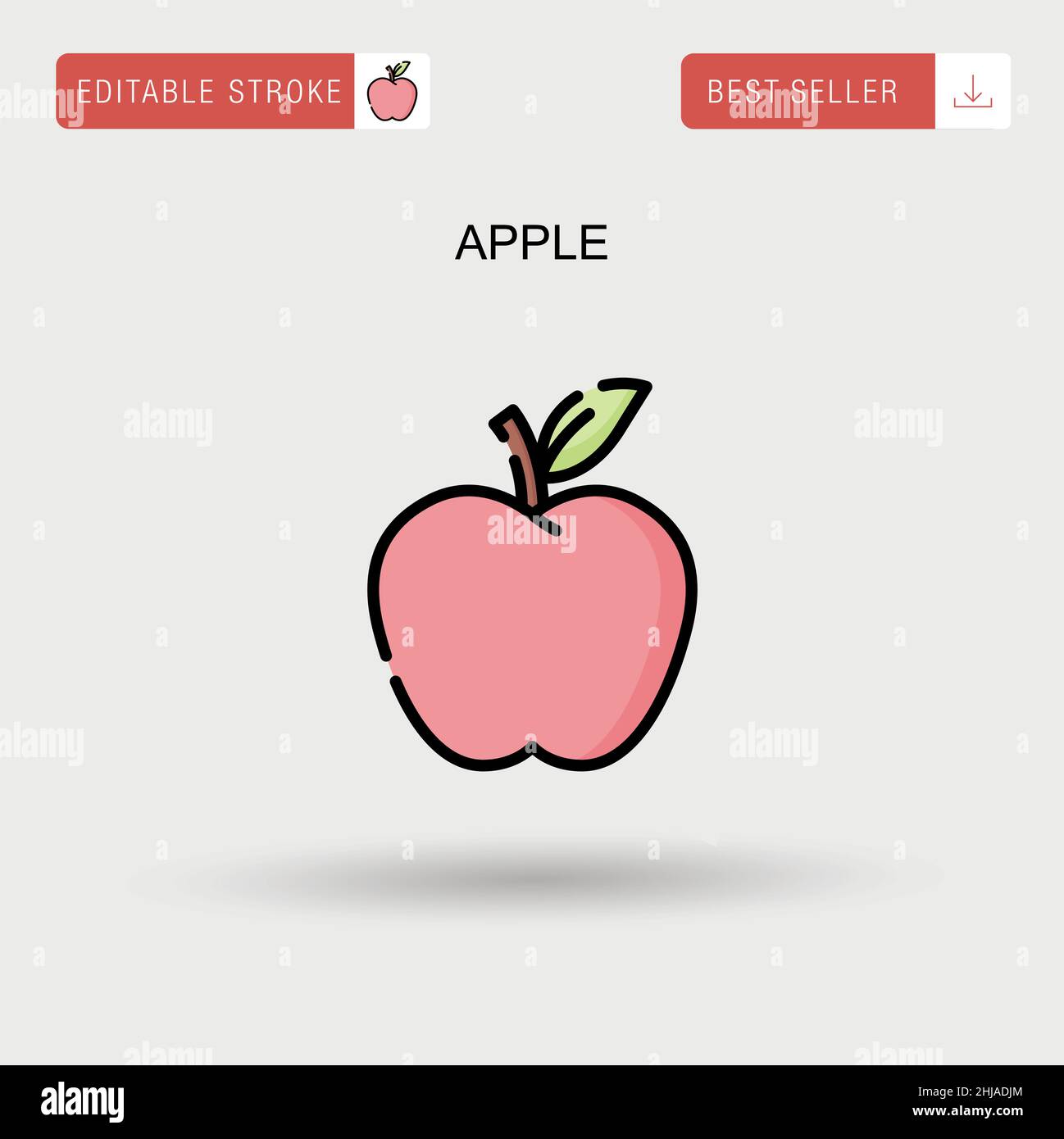 Apple Simple vector icon Stock Vector Image & Art - Alamy