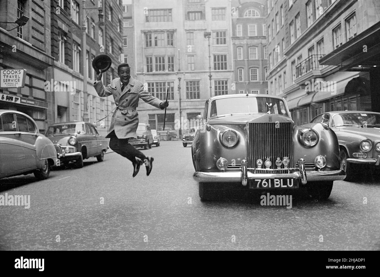 Sammy Davis Jnr. in London with his new Rolls Royce.31st March 1963 ...