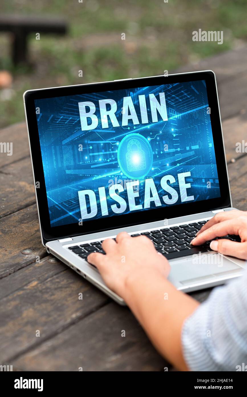 Sign displaying Brain Disease. Internet Concept a neurological disorder ...