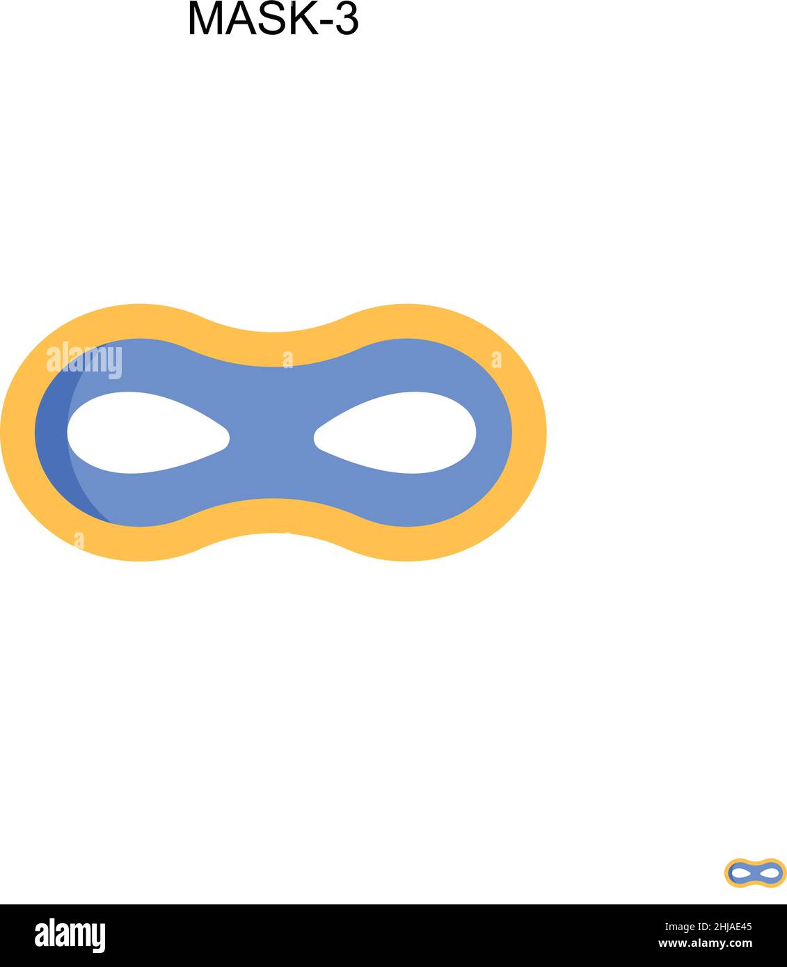 Mask-3 Simple vector icon. Illustration symbol design template for web ...