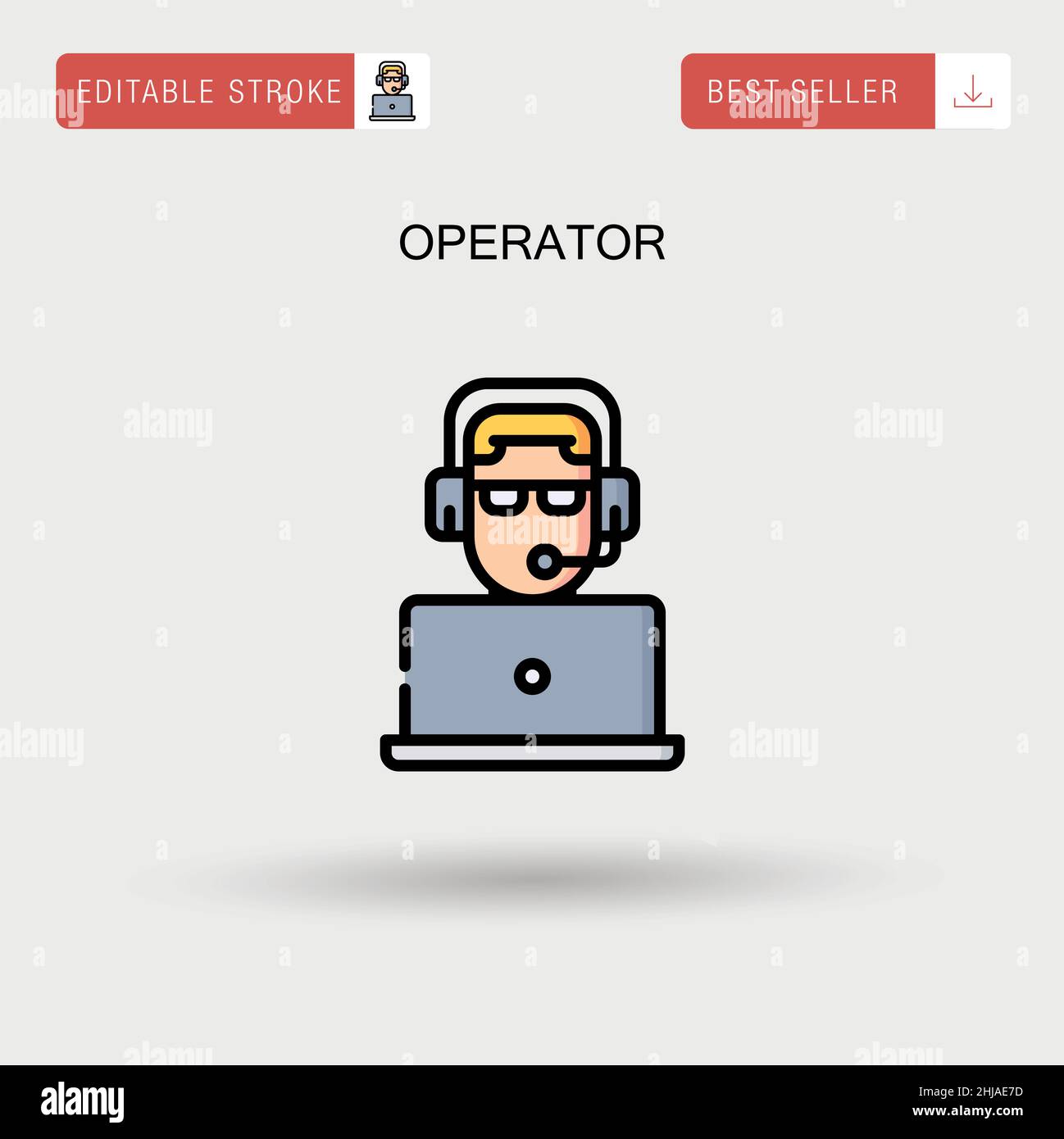 Operator Simple vector icon Stock Vector Image & Art - Alamy