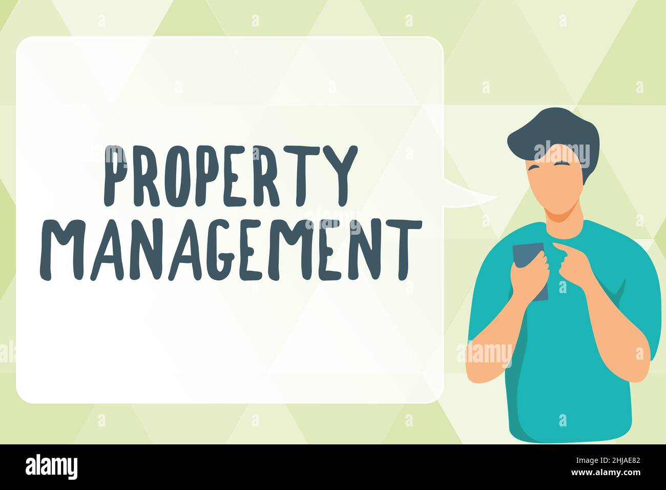 Conceptual caption Property Management. Business approach the control ...