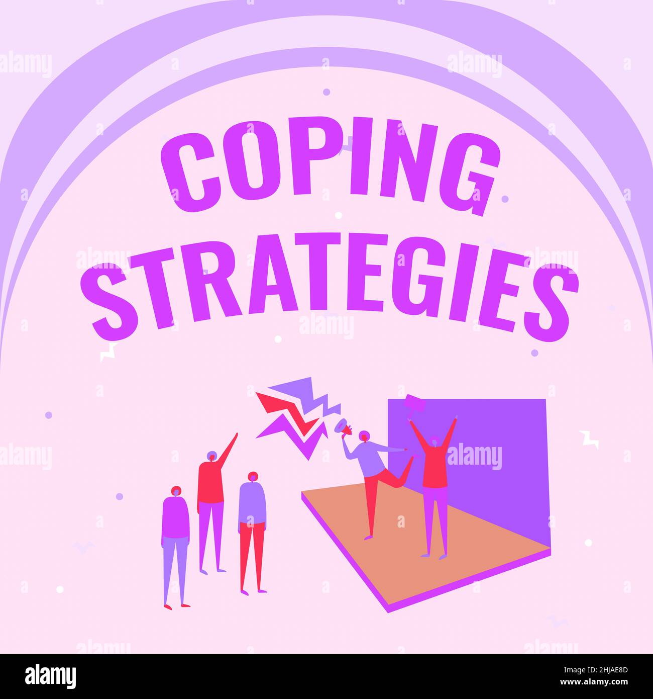 Hand writing sign Coping Strategies. Internet Concept general plan or ...