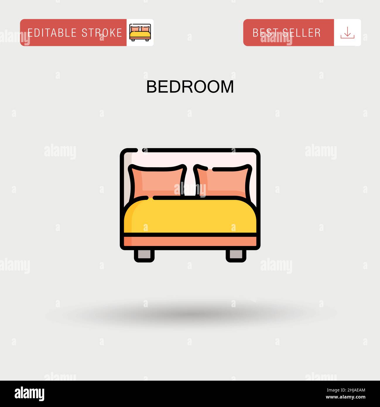 Bedroom Simple vector icon Stock Vector Image & Art - Alamy