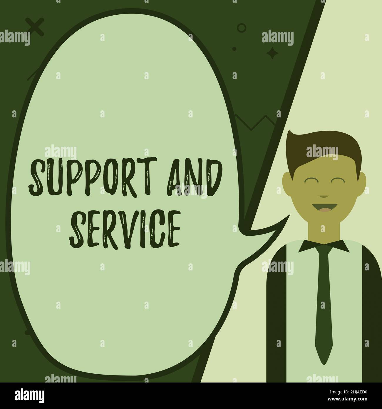 Writing Displaying Text Support And Service Business Idea Technical