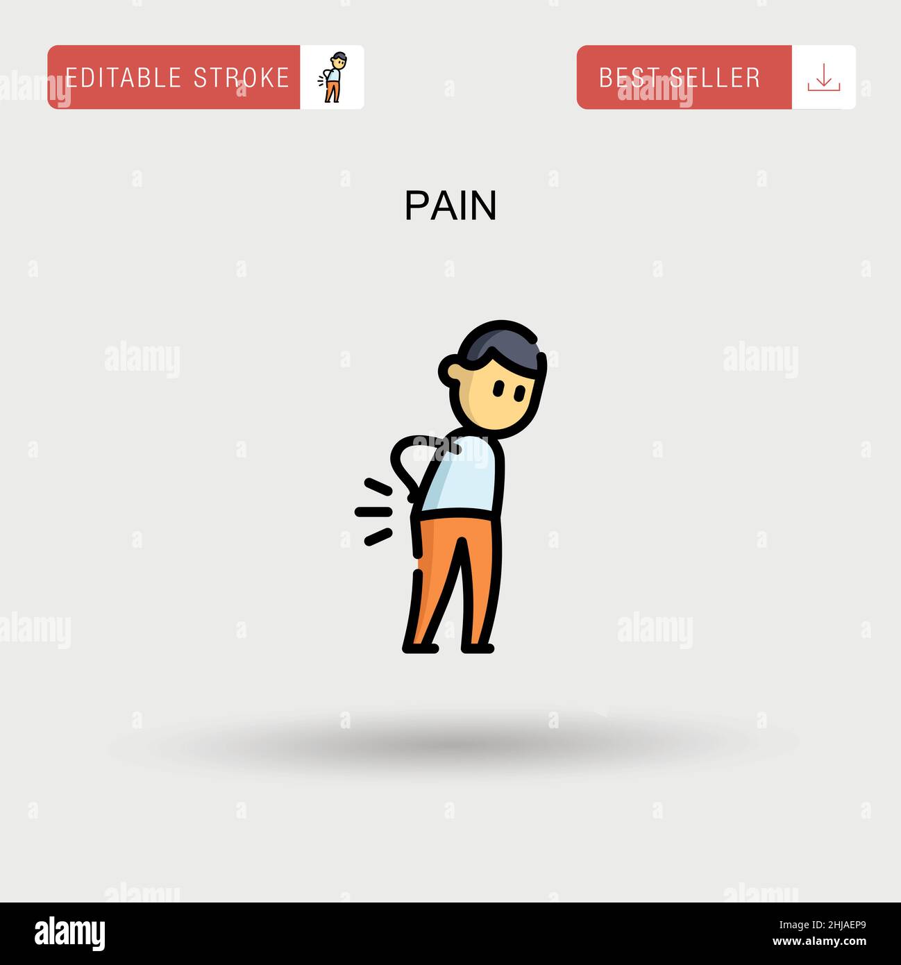 Pain Simple vector icon Stock Vector Image & Art - Alamy