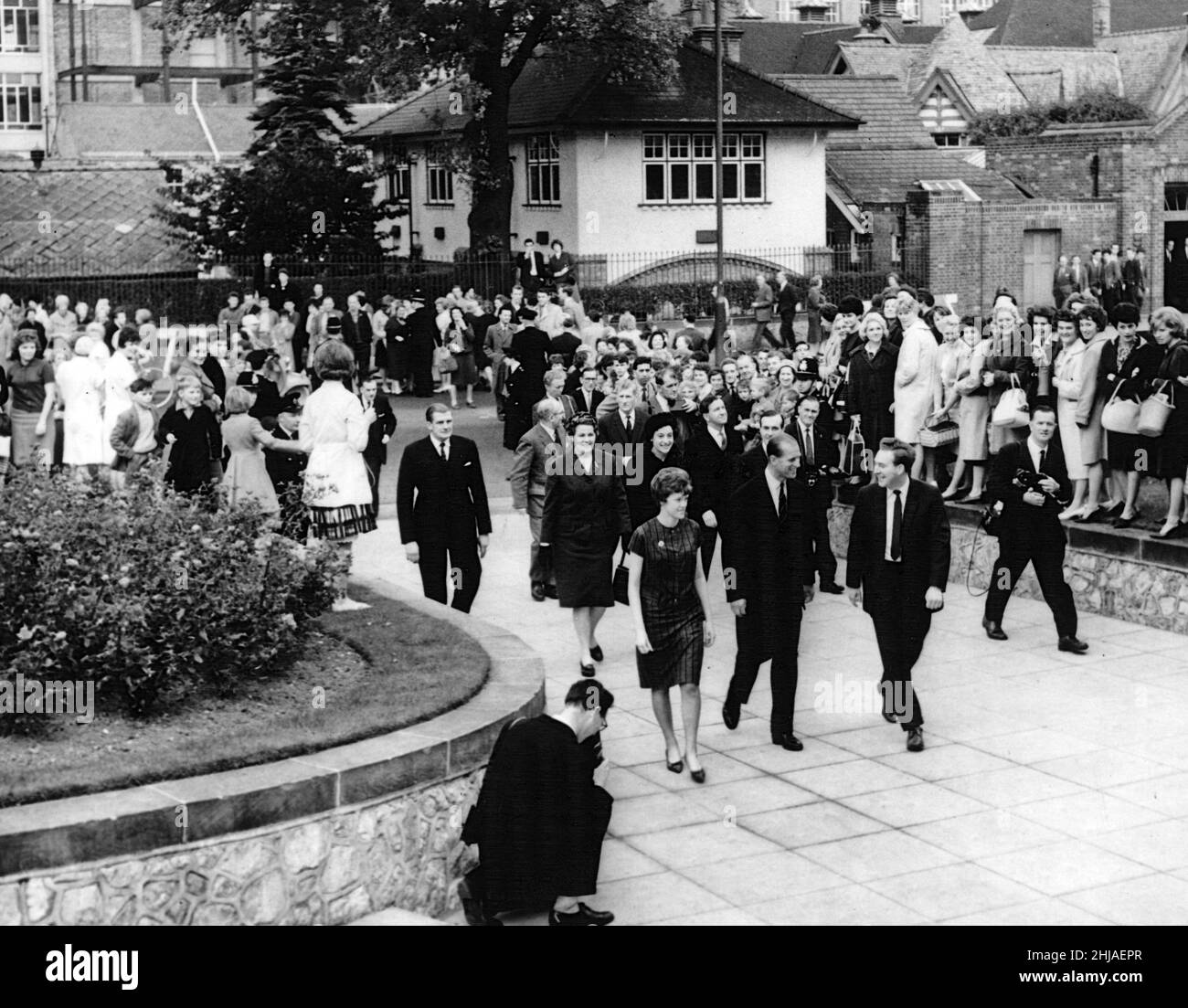 The Duke of Edinburgh arriving at Bournville Youth Centre. 24th October ...