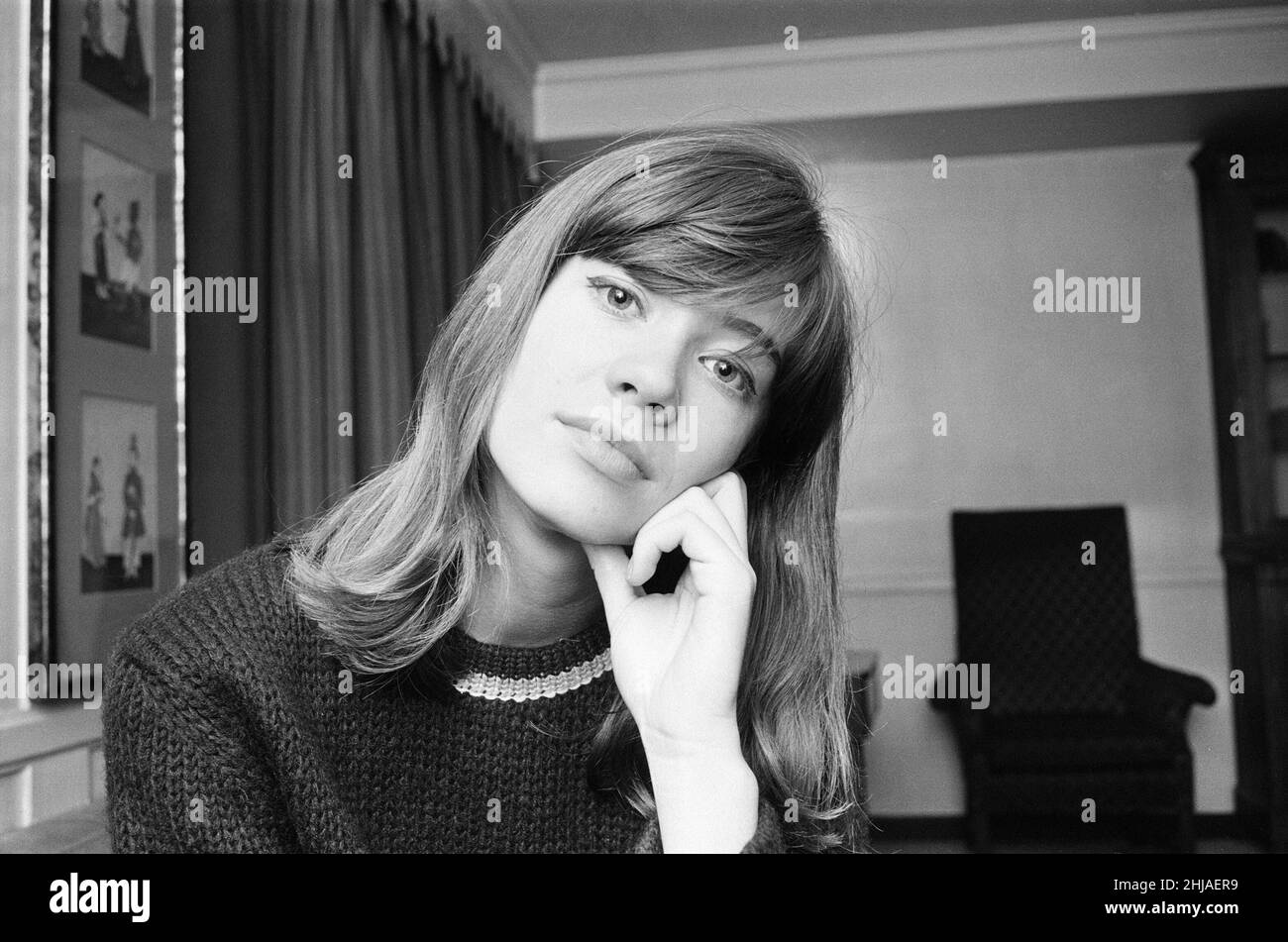 Francoise Hardy, french singer aged 19 years old, in the UK to promote ...